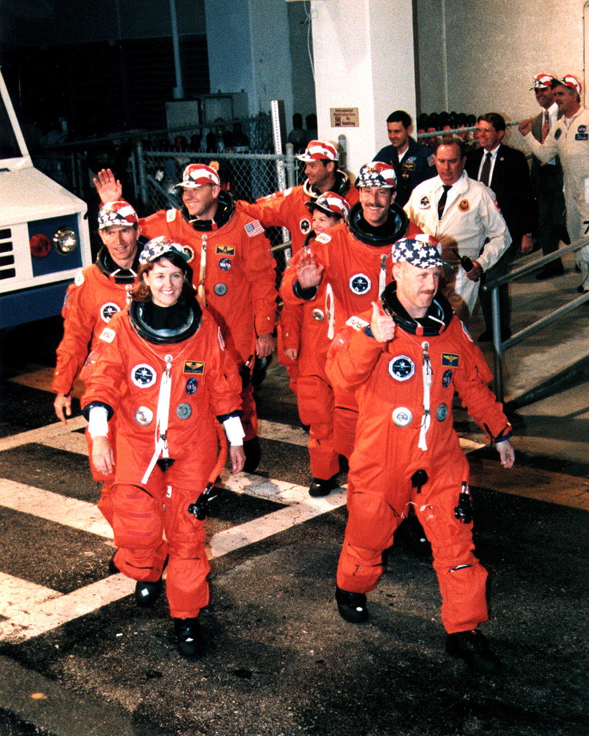 Crew STS-73 walkout