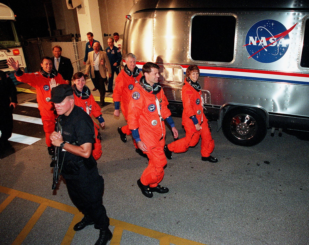 Crew STS-93 walkout