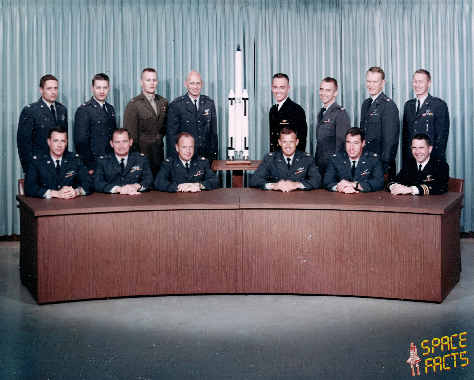 Some of the 17 military astronauts in the three selections of the ...